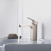 Fusion Single Handle Bathroom Vanity Sink Faucet with Pop Up Drain - C
