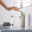 Fusion Single Handle Bathroom Vanity Sink Faucet with Pop Up Drain - C