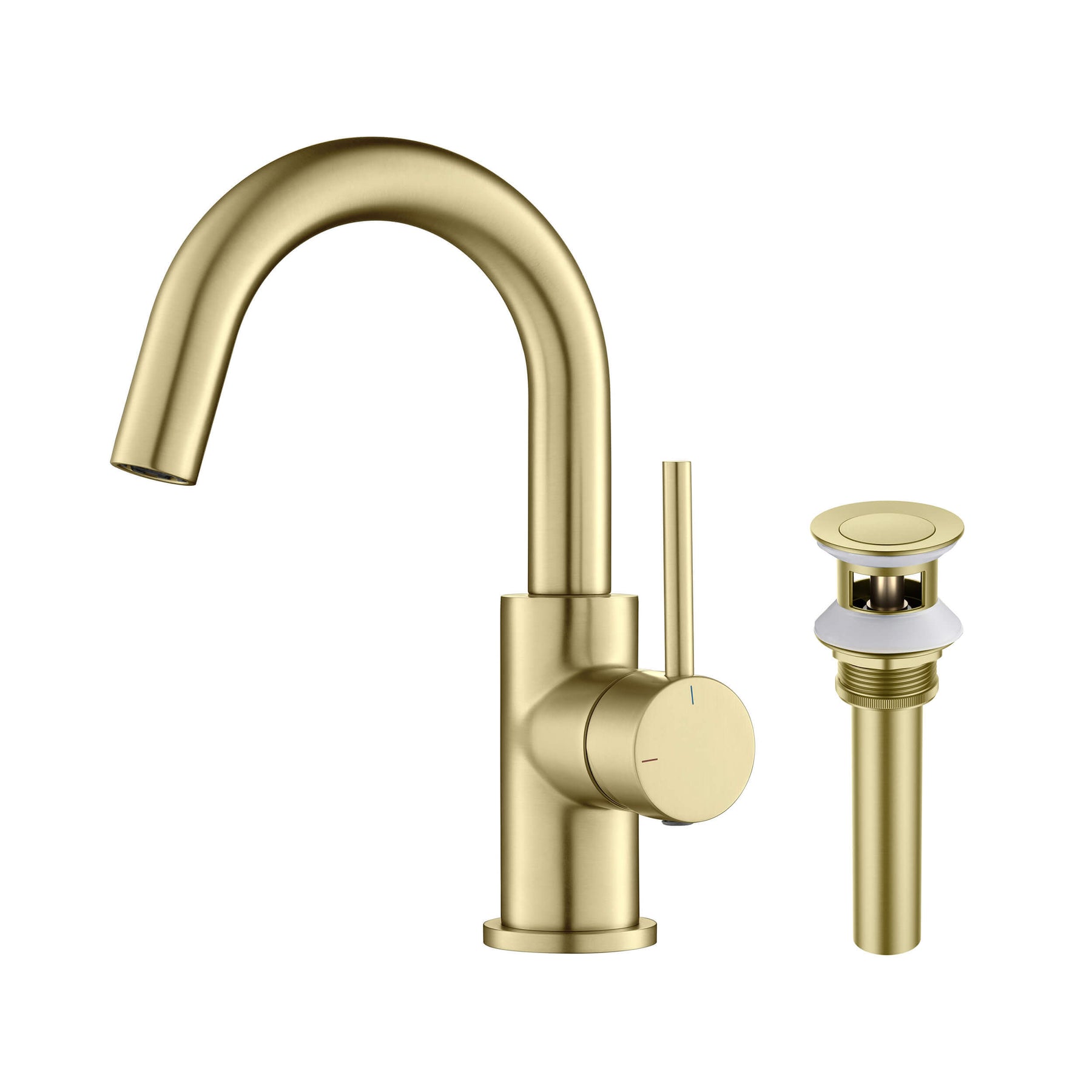 Halo High-Arc Single Handle Bathroom Vanity Sink Faucet with Pop Up Dr