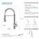 Genova Commercial Style Single Handle Pull Down Kitchen Sink Faucet