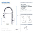 Genova Commercial Style Single Handle Pull Down Kitchen Sink Faucet