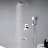 Quadra Pressure Balanced 3-Function Wall Mount Shower System with Roug